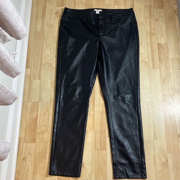 Bar III | Pants & Jumpsuits | Bar Lll Womens High Waisted Black Faux ...